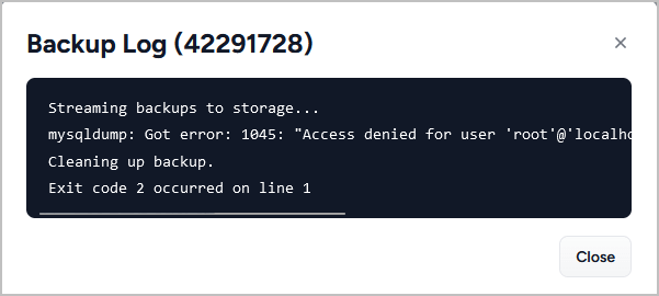 Laravel Forge Db Backup Mysqldump Got Error 1045 Access Denied For User ‘rootlocalhost